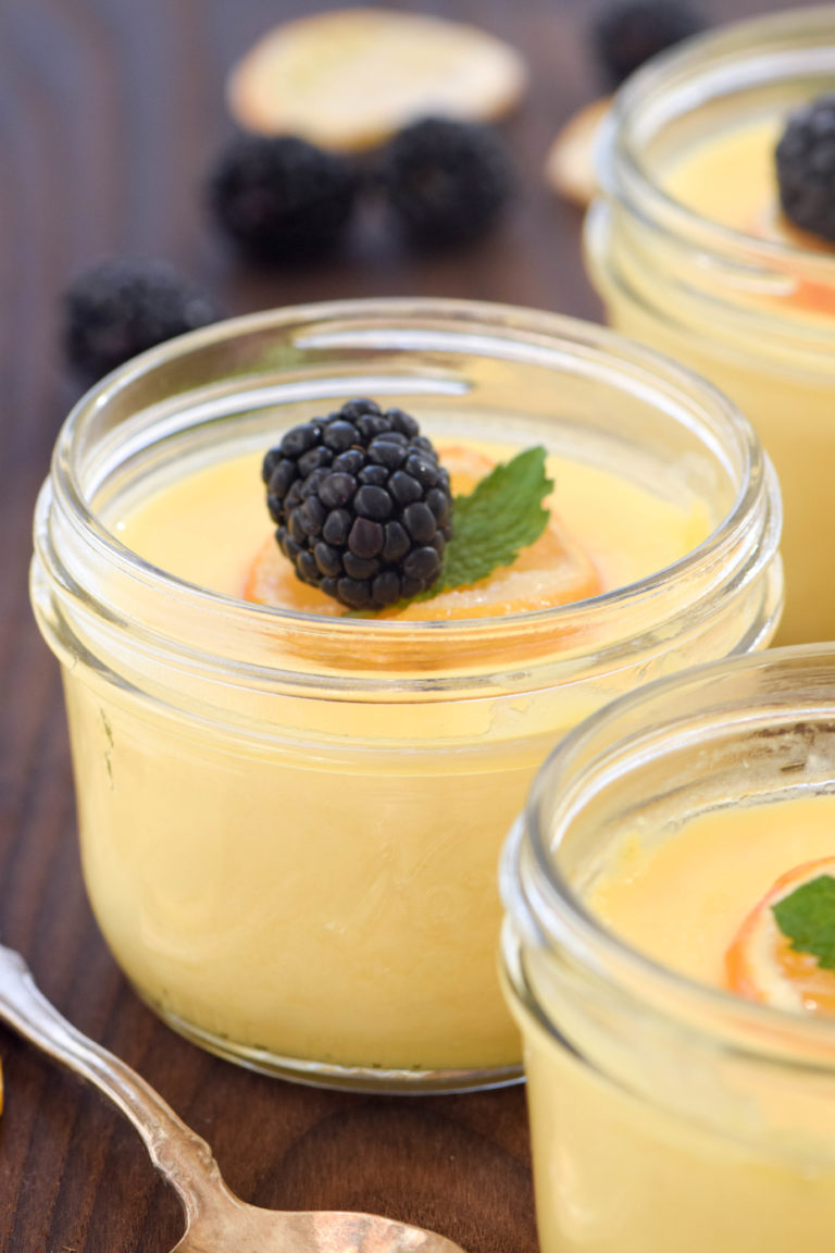 Meyer Lemon Pots de Creme with Candied Lemon - West of the Loop