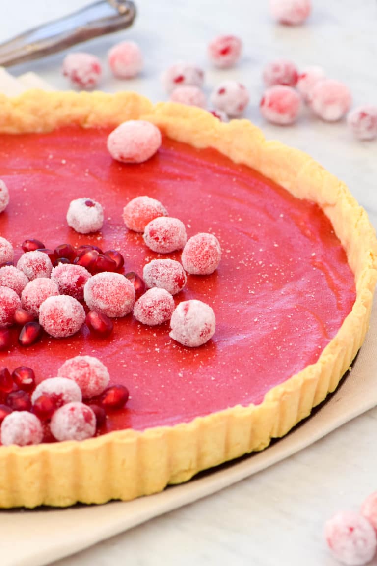 Cranberry Curd Tart - West of the Loop